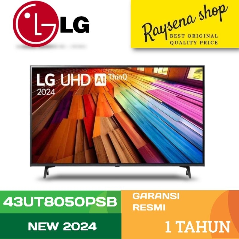 Jual LG TV 43 INCH 4K UHD SMART TV UT80 SERIES 43UT8050PSB NEW 2024 ...