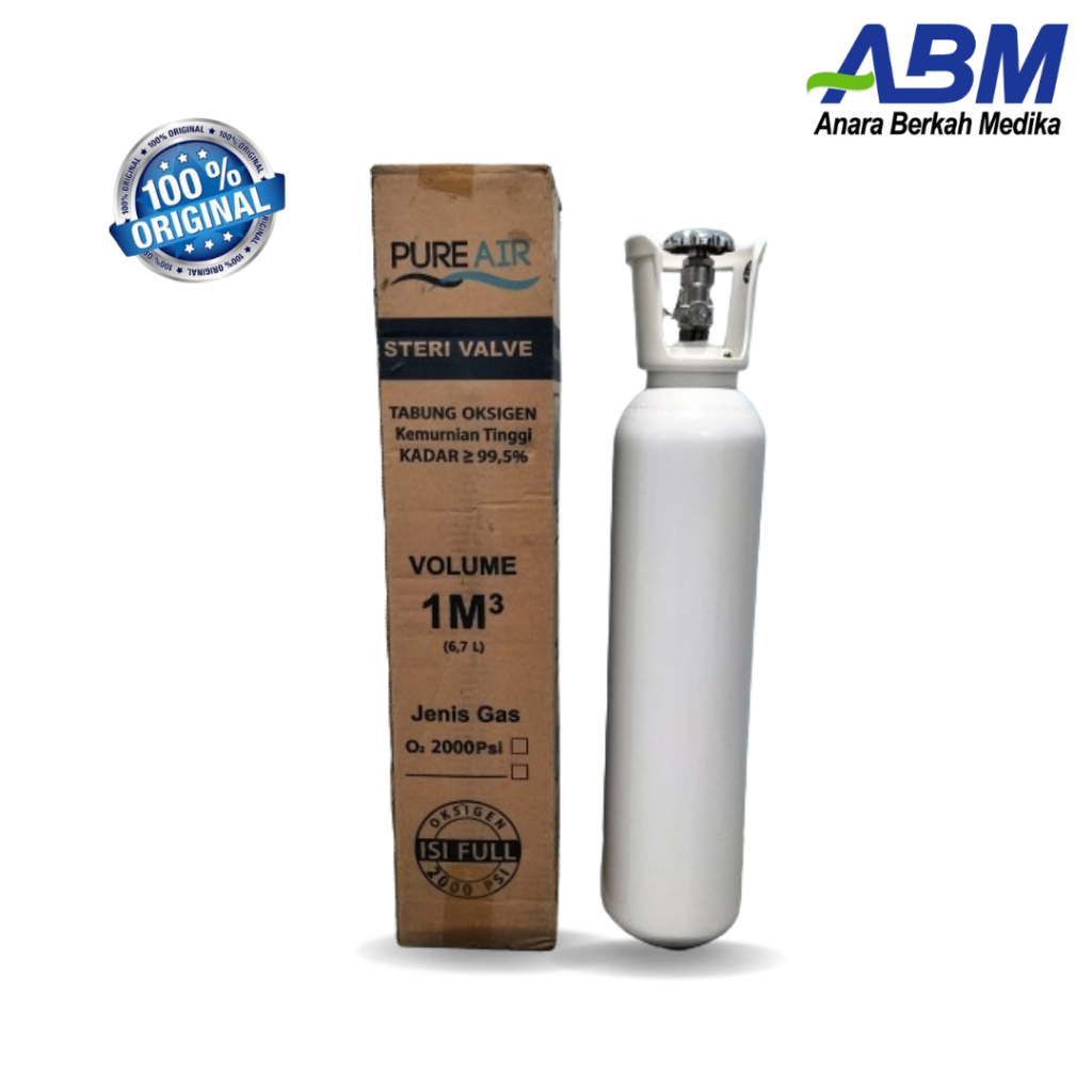 Jual PureAir - Tabung Oksigen 1m3 (Baru) + isi 2000 PSI FULL | Shopee ...