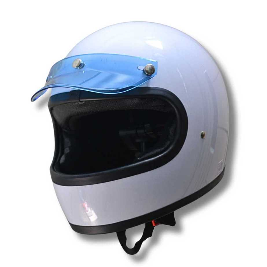 Jual Helm Gringgo Retro Premium White Glossy With Cap Sni Caferacer ...