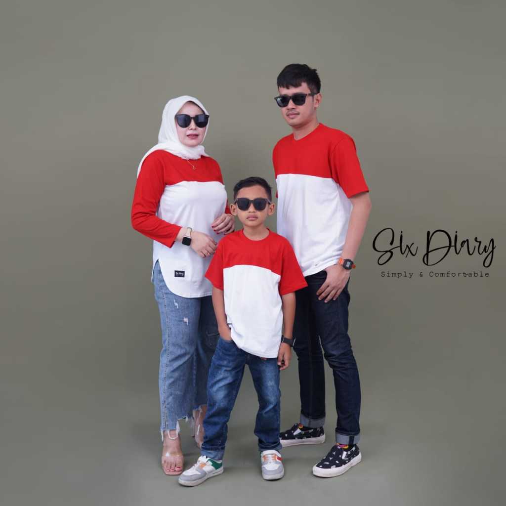 Jual Six Diary Atasan kaos couple family set kaos Wanita Kaos Oval ...