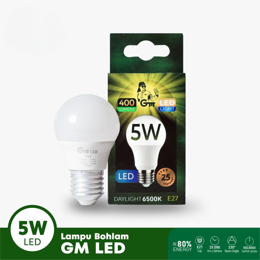 Jual Lampu Bohlam LED Bulb 5 Watt - Cool White | Shopee Indonesia