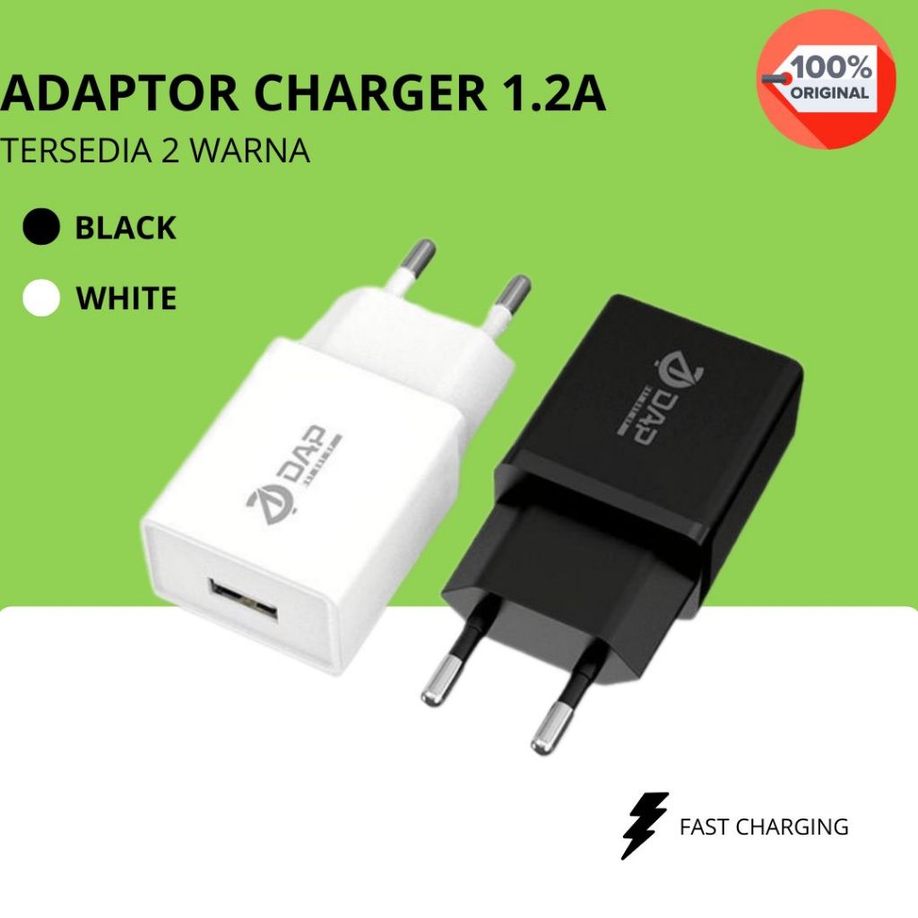 Jual DAP Adaptor Charger Fast Charging 1 Port USB D-AT3 Original 1 PCS ...