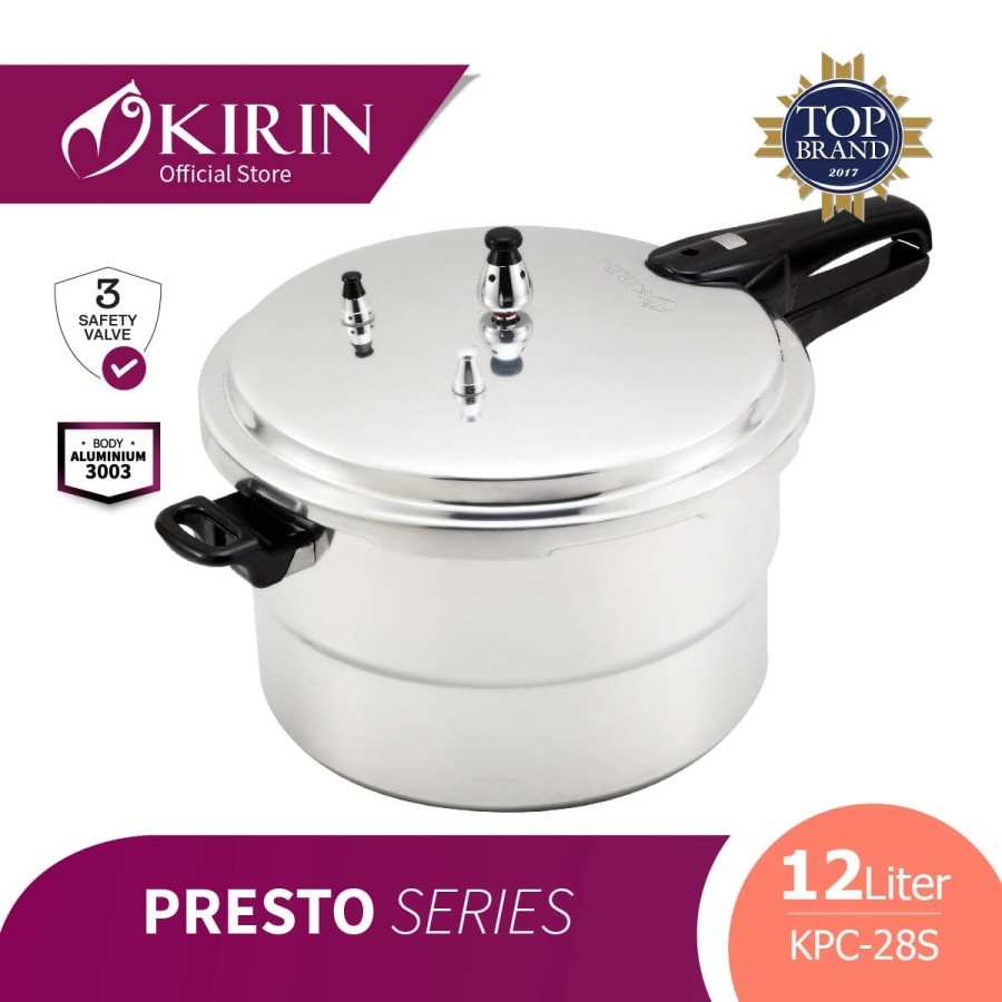 Jual KIRIN PANCI PRESTO KAPASITAS 12 LITER PRESSURE COOKER KPC 28S/KPC 28 S | Shopee Indonesia