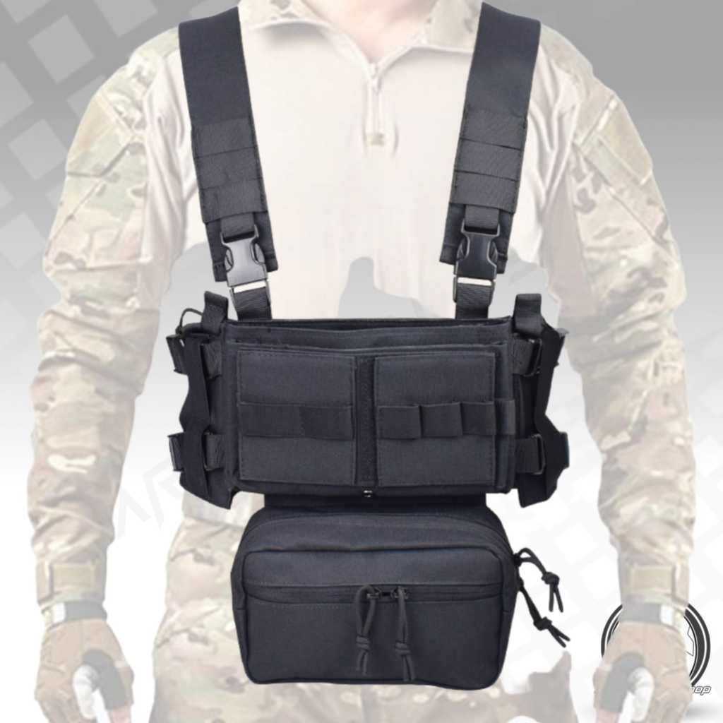 Jual Rompi Micro Tas dada rompi dada tas velcro rompi tactical | Shopee ...