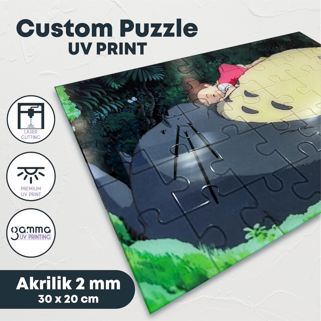 Jual Puzzle Akrilik Custom Gambar UV Print Mainan Anak Jigsaw Foto ...