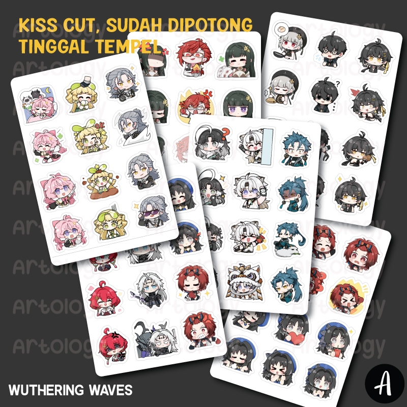 Jual Sticker Set Wuthering Waves Wuwa - Rover Yangyang Chixia Jiyan ...