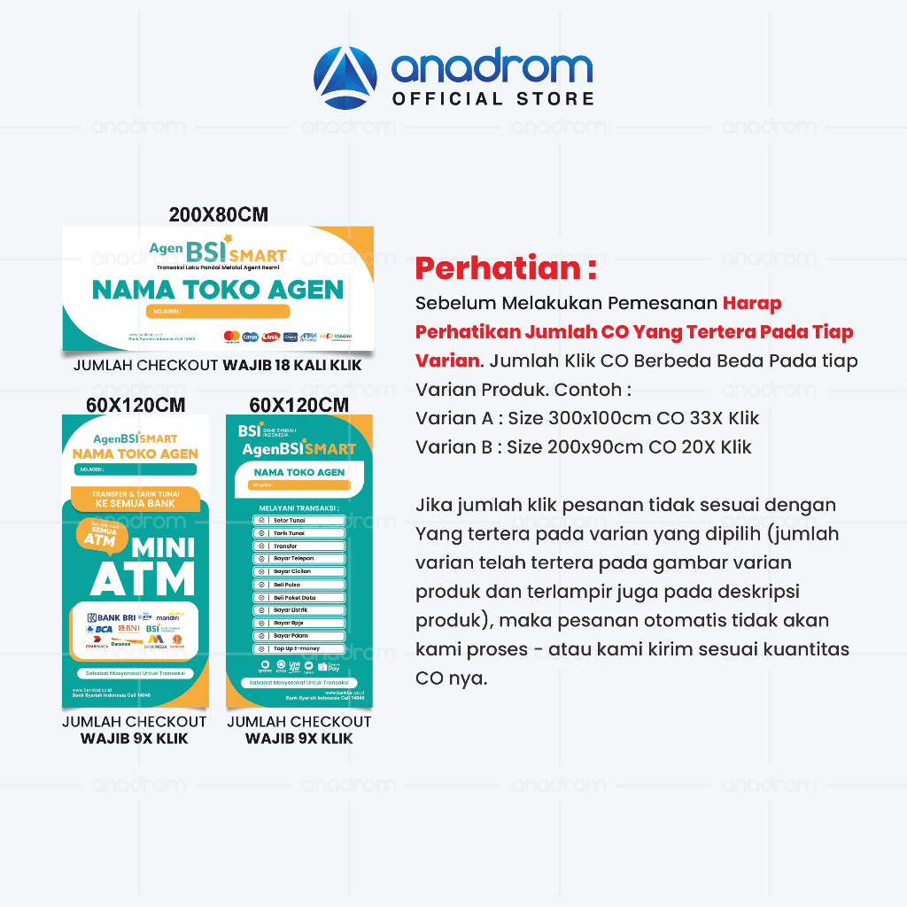 Jual Spanduk Atribut Wajib Agen BSI Smart | Banner Agen BSI Smart ...