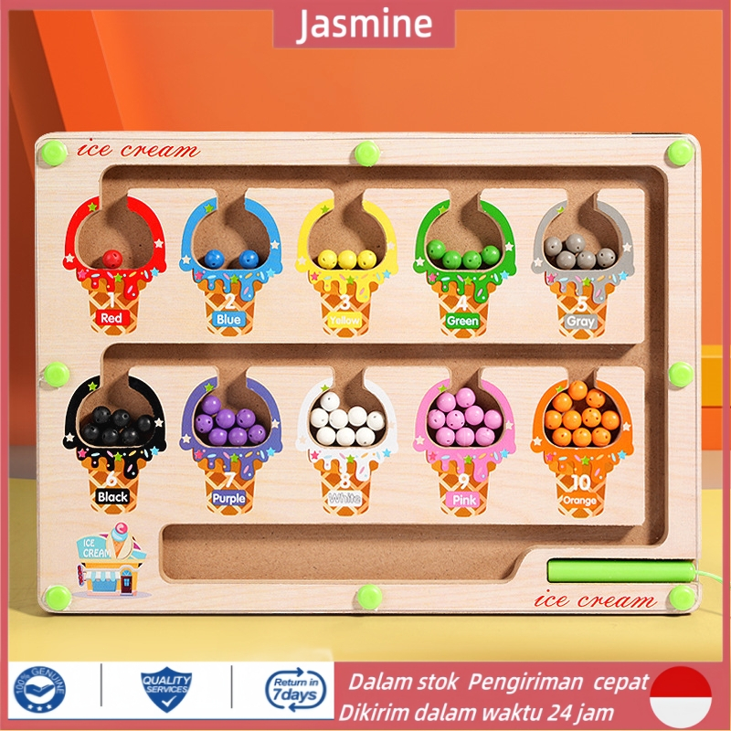 Jual Mainan Pemisah Warna Magnetic/klasifikasi Warna Maze/Color ...