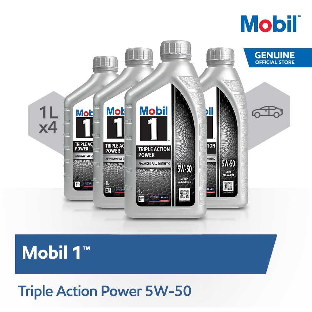 Jual Oli Mesin - Mobil 1 5W-50 1L (4 Botol) | Shopee Indonesia
