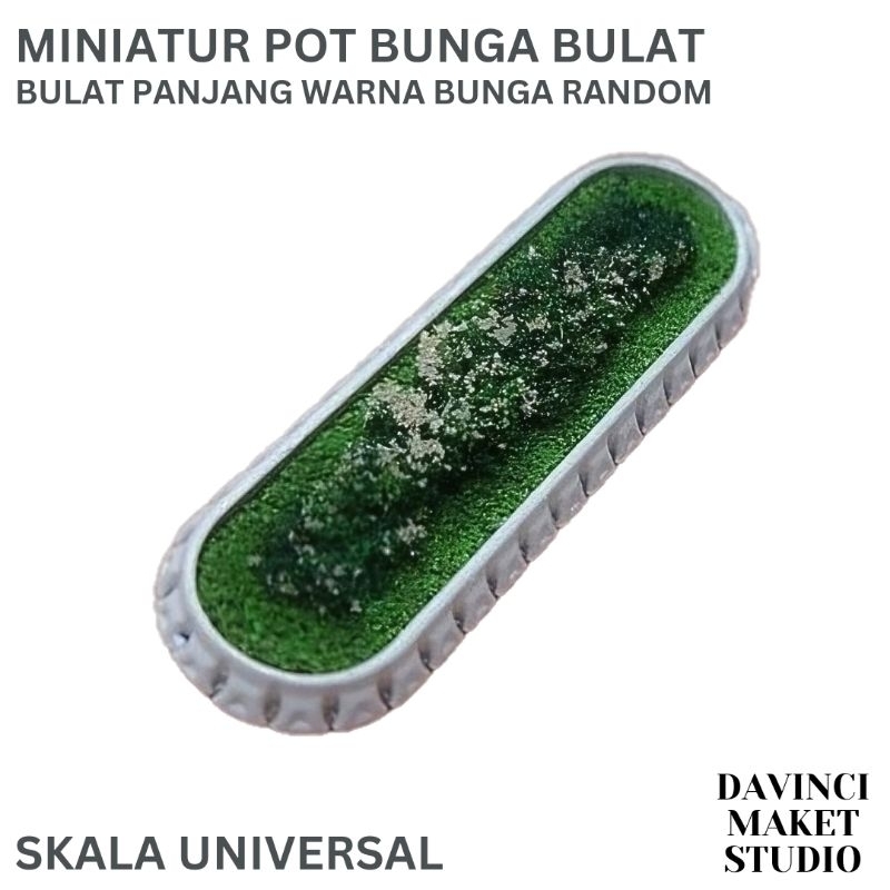 Jual Miniatur Pot Bunga Bulat Panjang Maket Diorama - Flower Cluster ...