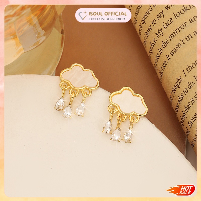 Jual COD iSoul Anting Titanium Wanita Korea Mewah tusuk S925 Anti Karat ...