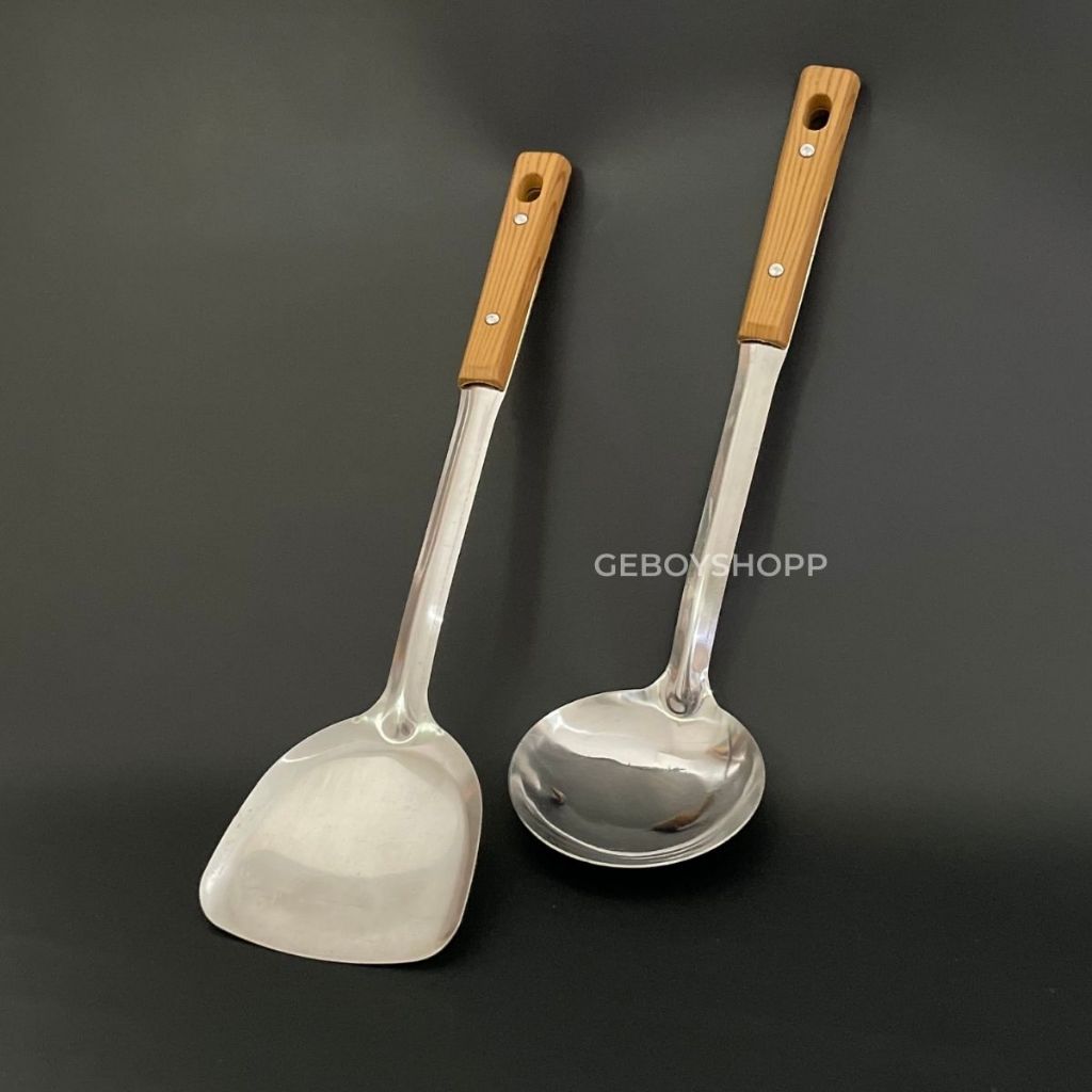 Jual Sutil / Spatula / Sendok Sup Sayur Stainless Steel Gagang Klasic ...