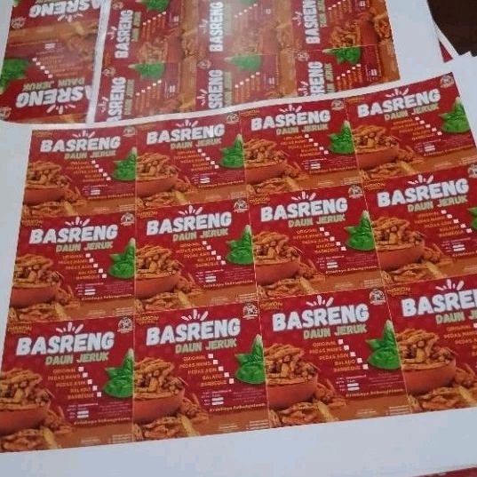 Jual LABEL KEMASAN STIKER A3+ PRODUK MAKANAN MINUMAN SNACK DAN UMKM ...