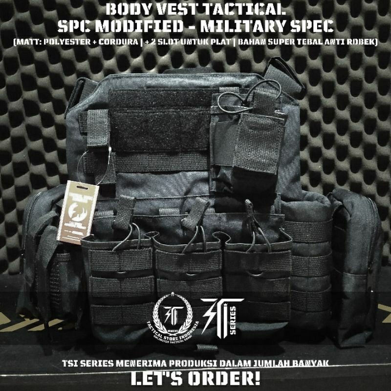 Jual Body Vest Military Spec SPC Modified TSI SERIES - Black | Shopee ...