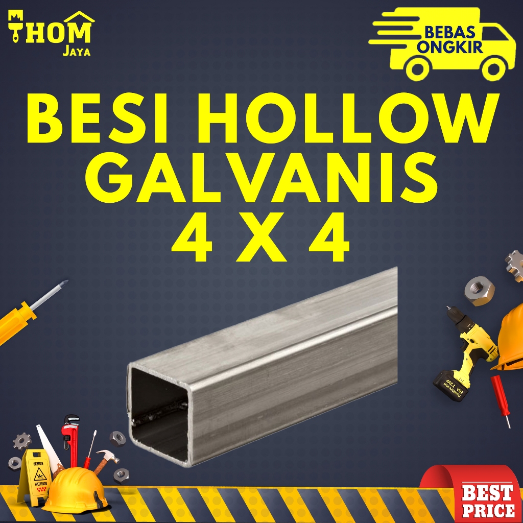 Jual BESI HOLLOW GALVANIS / BESI HOLO - 4 X 4 | Shopee Indonesia