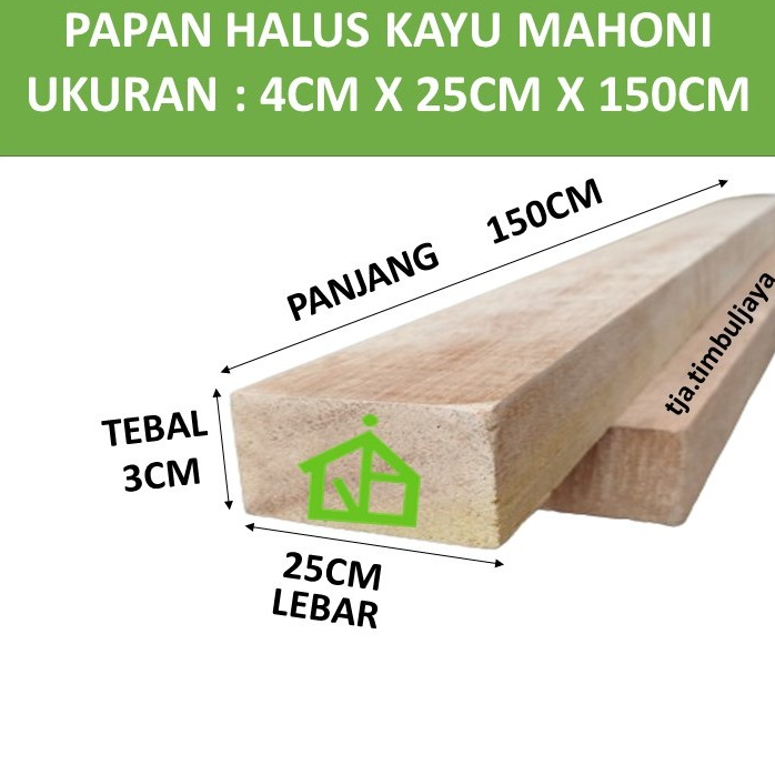 Jual Papan Kayu Dinding Ambalan Murah Mahoni Mahogany Tebal 4cm Lebar 25cm Panjang 150cm PASTI ...