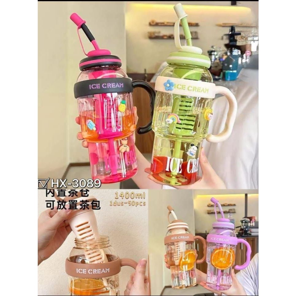 Jual BOTOL MINUM ICE CREAM DENGAN KAPASITAS BESAR 1400ML / BOTOL ANAK ...