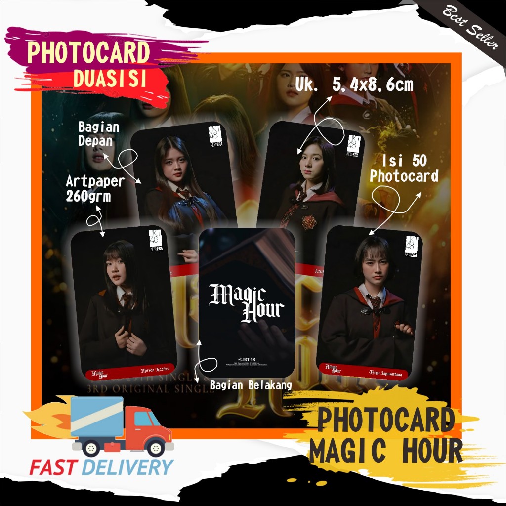 Jual JUAL PHOTOCARD JKT48 Edisi Magic Hour duasisi premium isi 15 PCS tebal 310 grm (Unofficial ...