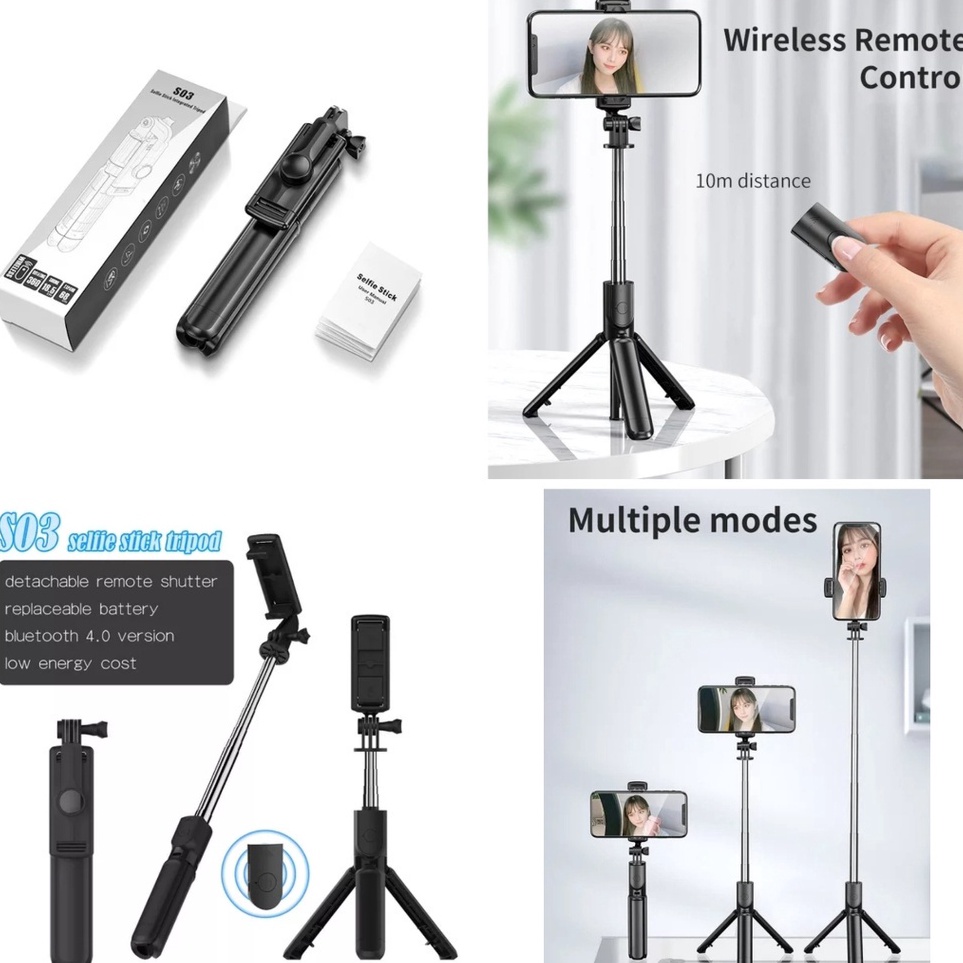 Jual tongsis S3 All in 1 tongsis tri bluetooth 36 derajat tongsis tri ...