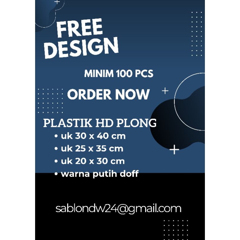 Jual Sablon plastik hd plong 30 x 40 cm ( Free Design ) | Shopee Indonesia