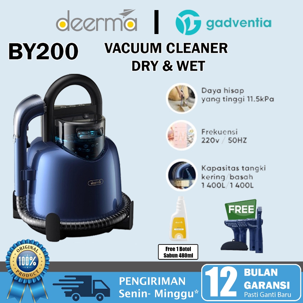 Jual DEERMA BY200 Dry Wet Multi Hydro Vacuum Vacum Cleaner Cleaning ...