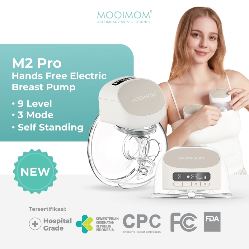 Jual Mooimom M2 Pro Pompa Asi Electric Wireless Tidak Berisik Hands Free Wireless Pompa Asi ...