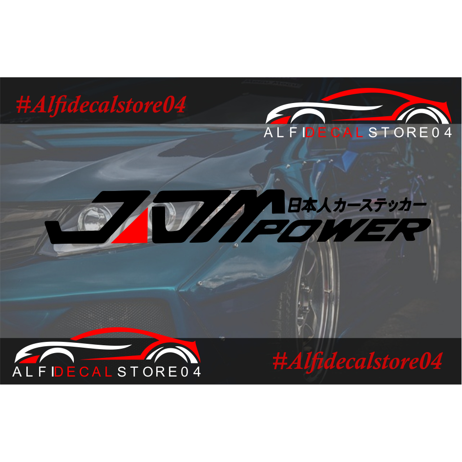 Jual high quality sticker stiker jdm style stiker mobil jdm power kanji ...