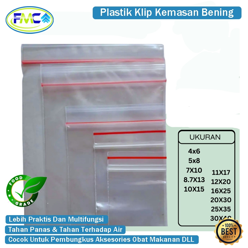 Jual Plastik Clip Ziplock Bening Plastik Packing Makanan Zipper Lock ...