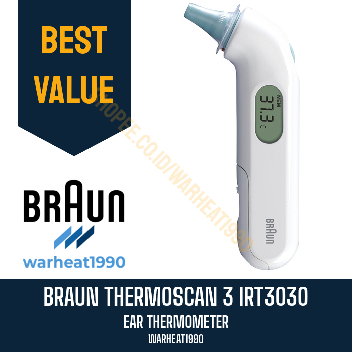 Jual Braun Thermoscan 3 IRT3030 Ear Thermometer IRT 3030 Termometer ...