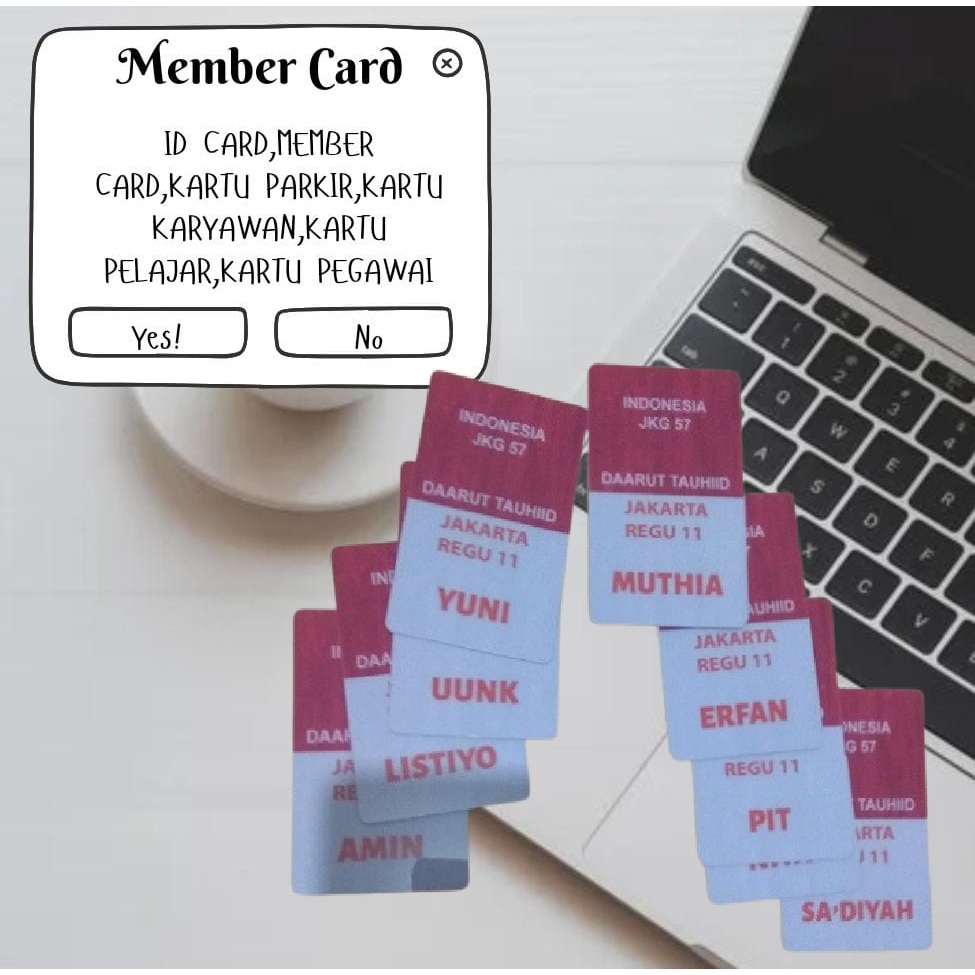 Jual id card / kartu member / kartu parkir / kartu karyawan / kartu ...