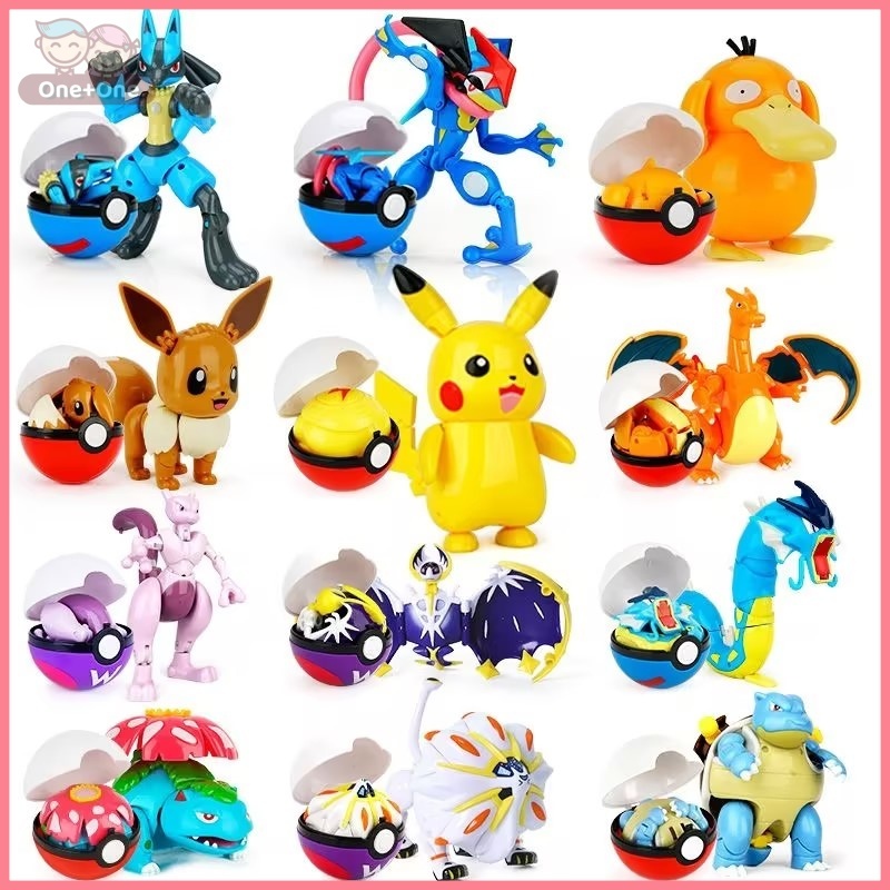 Jual （COD）One+One ORIGINAL Pokemon Balls / Mainan Pokemon Pokeball ...