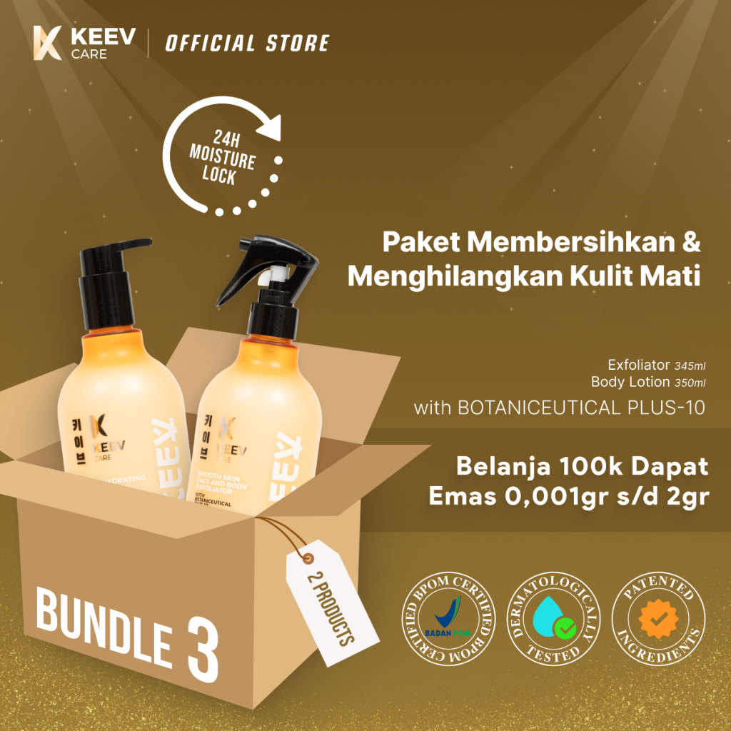 Jual Keev Care Paket Melembabkan Kulit dan Menghilangkan Kulit Mati Body Lotion 350ml + Face and ...
