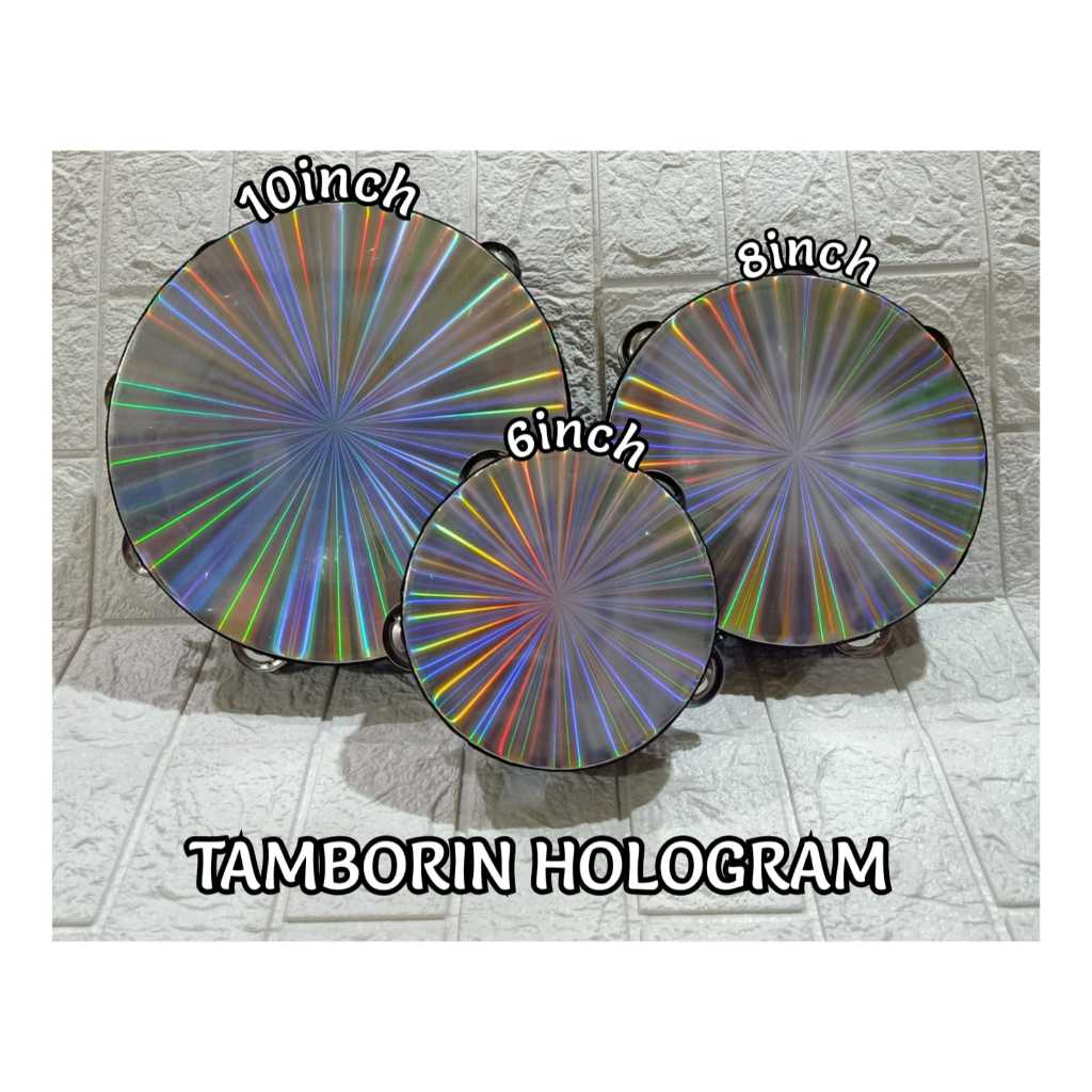 Jual BEST SELLER!! TAMBORIN / KECREKAN TAMBORIN HOLOGRAM 6inch/8inch ...