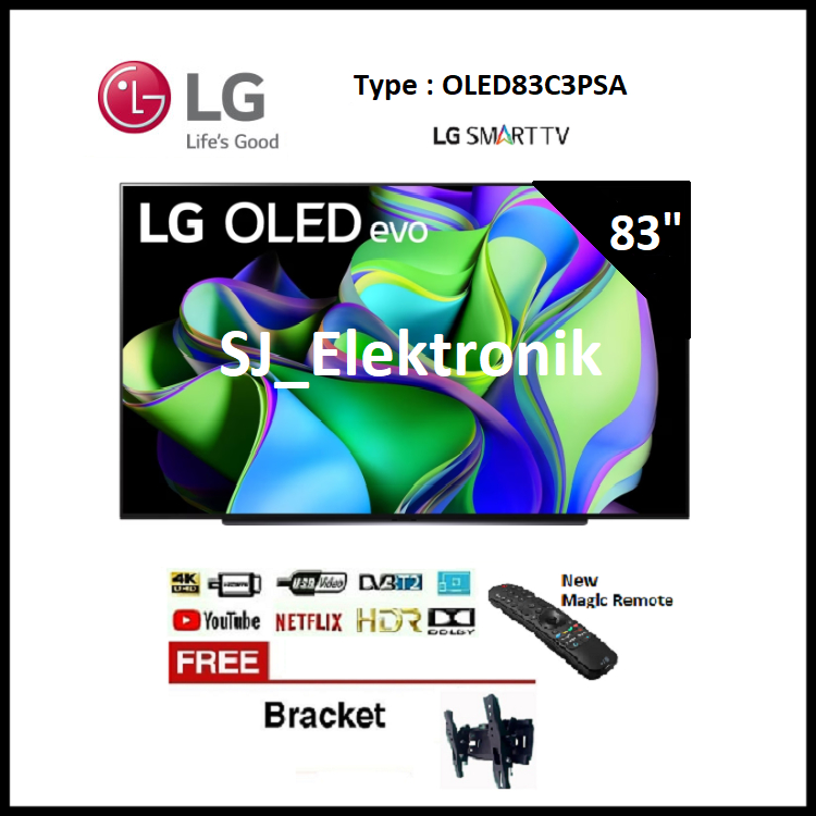 Jual Braket + LG OLED evo C3 83 Inch OLED83C3PSA / OLED83C3 UHD 4K ...
