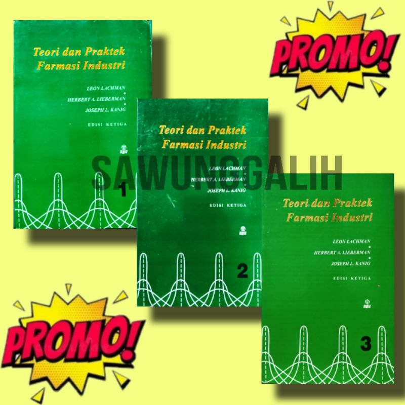 Jual Satu Paket Buku Teori Dan Praktek Farmasi Industri Edisi 3 Jilid 1,2,3 Leon lachman Uip ...