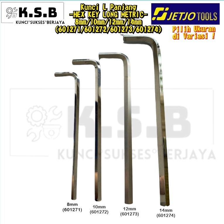 Jual Kunci L tipe panjang 8mm/10mm/12mm/14mm/17mm/19mm / Hex Key Long ...