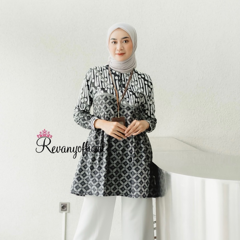 Jual Revany ID - Tunik Parangayu Tunik Batik Wanita Atasan Batik Wanita | Shopee Indonesia