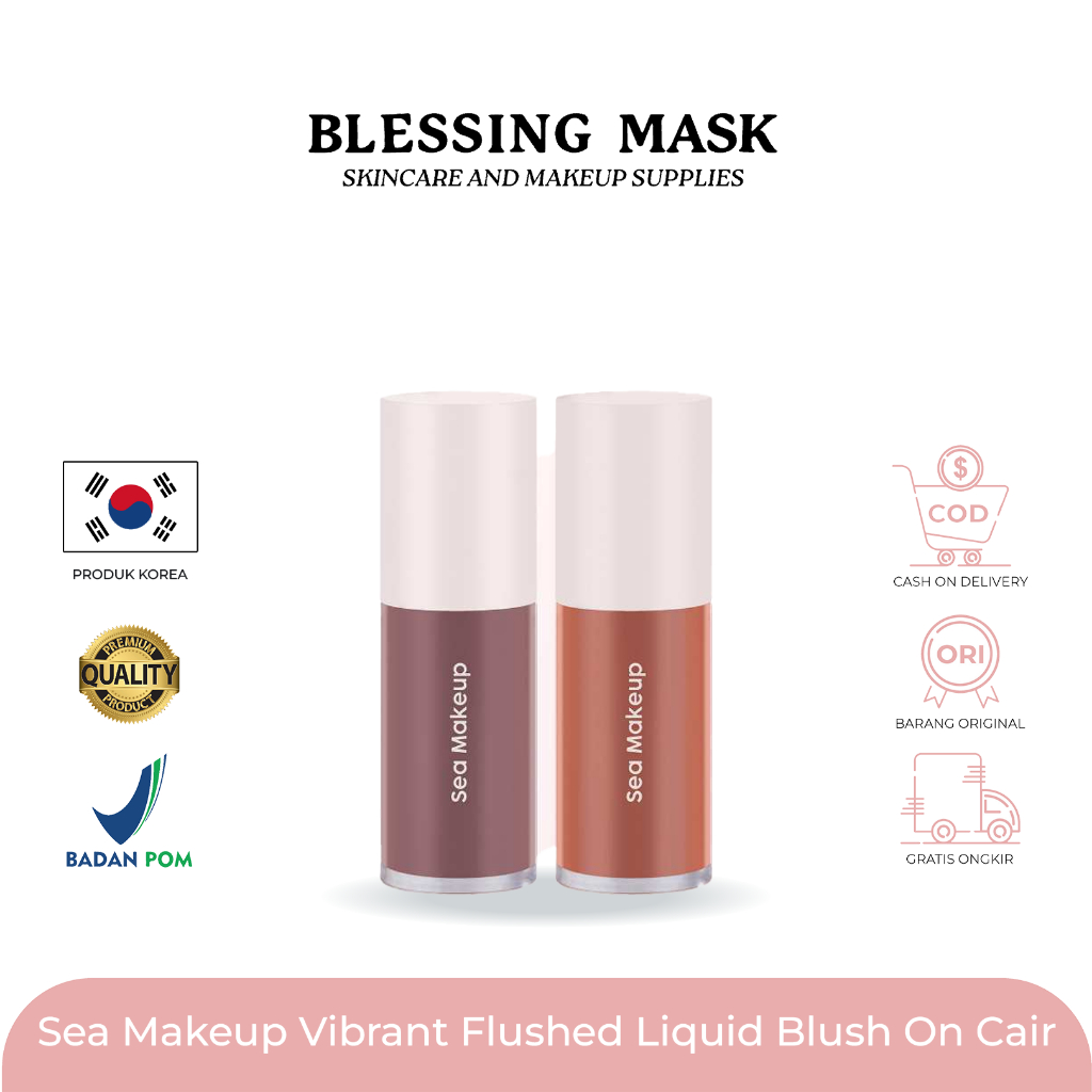 Jual Sea Makeup Vibrant Flushed Liquid Blush On Cair | Shopee Indonesia