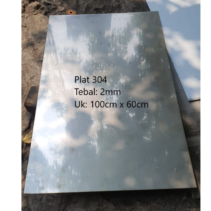 Jual Plat 304 Tebal: 2mm | Uk: 100cm x 60cm | plate plat stenlis ...