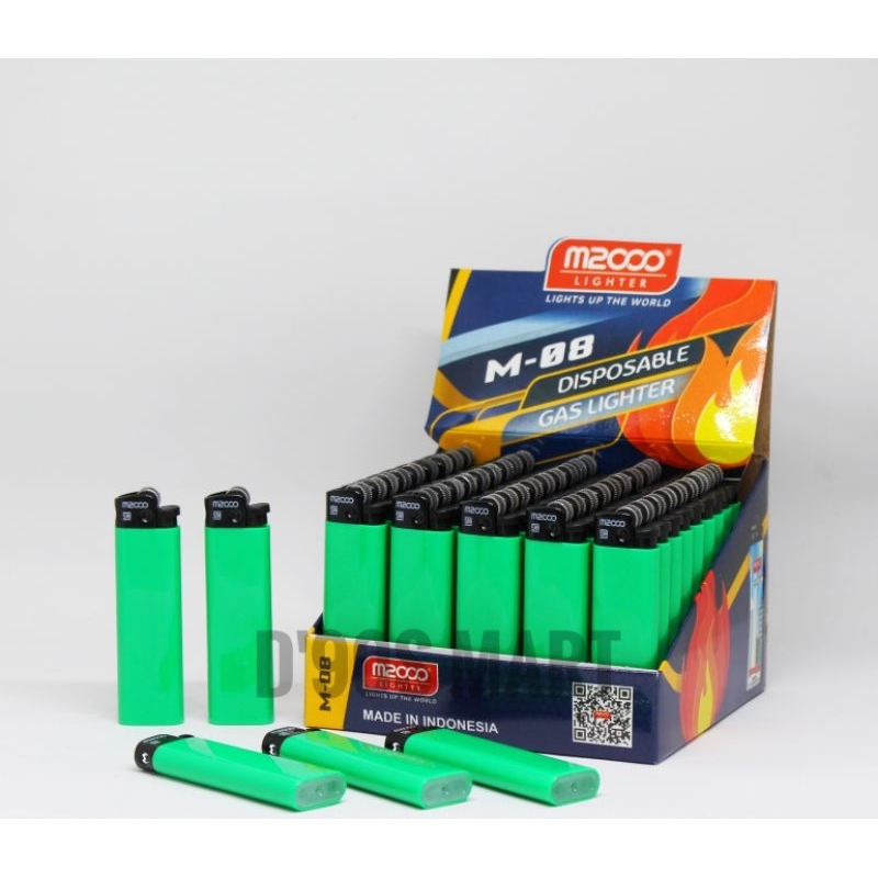 Jual Korek Api Gas Roda M 2000 Polos Hijau isi 50 pcs | Shopee Indonesia