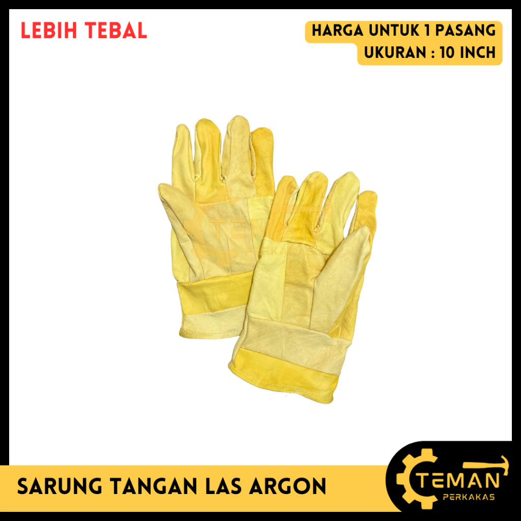 Jual Sarung Tangan Argon Las KUNING / Sarung Tangan Las Tebal Kulit ...
