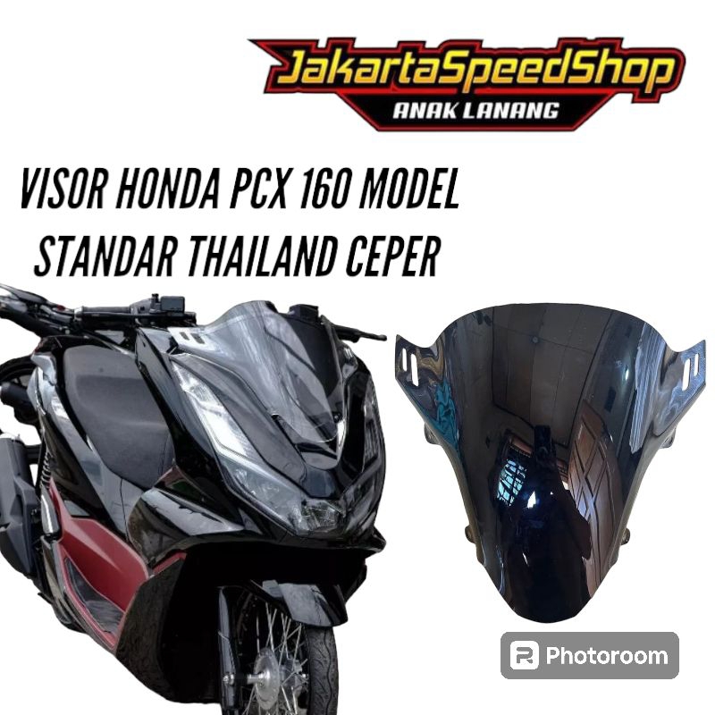 Jual Winshield visor variasi honda pcx 160 ceper standar thailand bahan ...