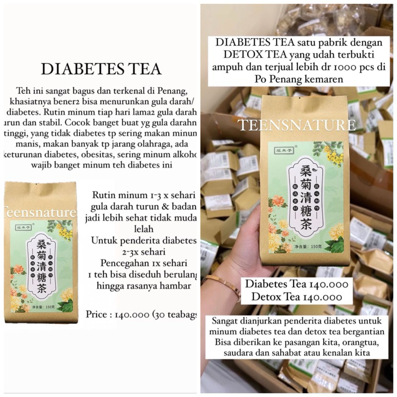 Jual Diabetes Tea ORIGINAL PENANG | Shopee Indonesia