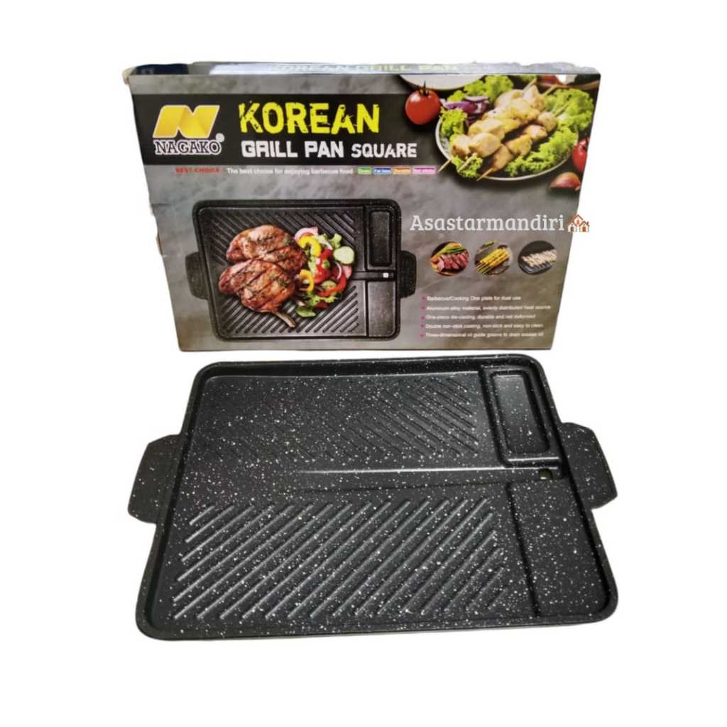 Jual Grill Pan Korean Nagako Anti Lengket/Alat Pemanggang Daging/Korean ...