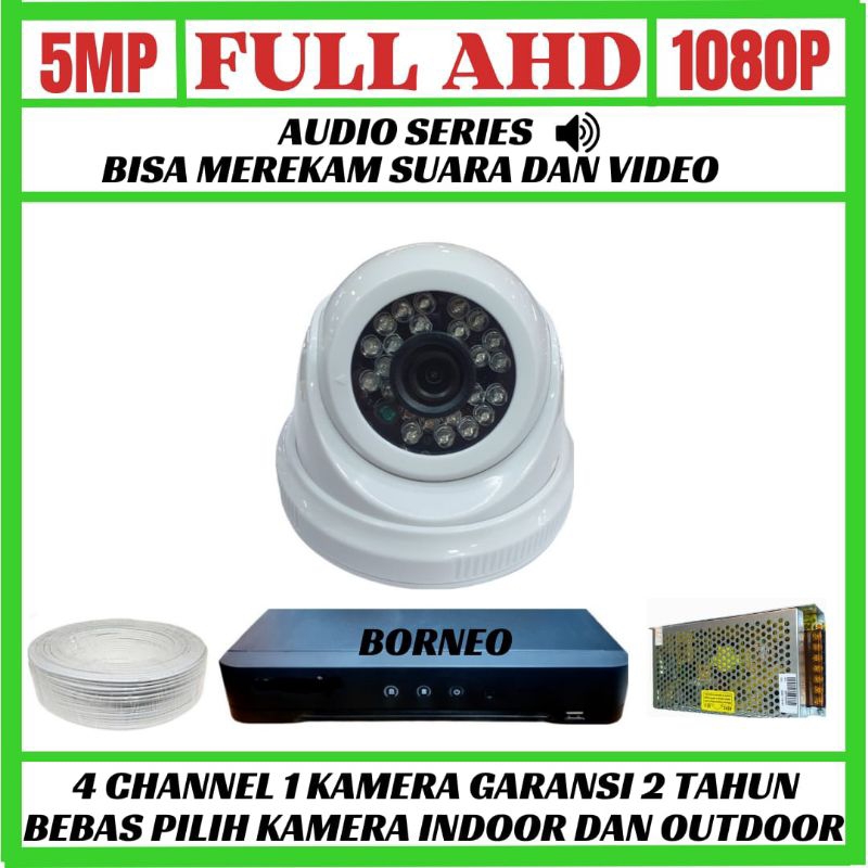 Jual PAKET CCTV 4 CHANNEL 1 KAMERA LENSA 5MP 1080P IR SONY FULL HD ...