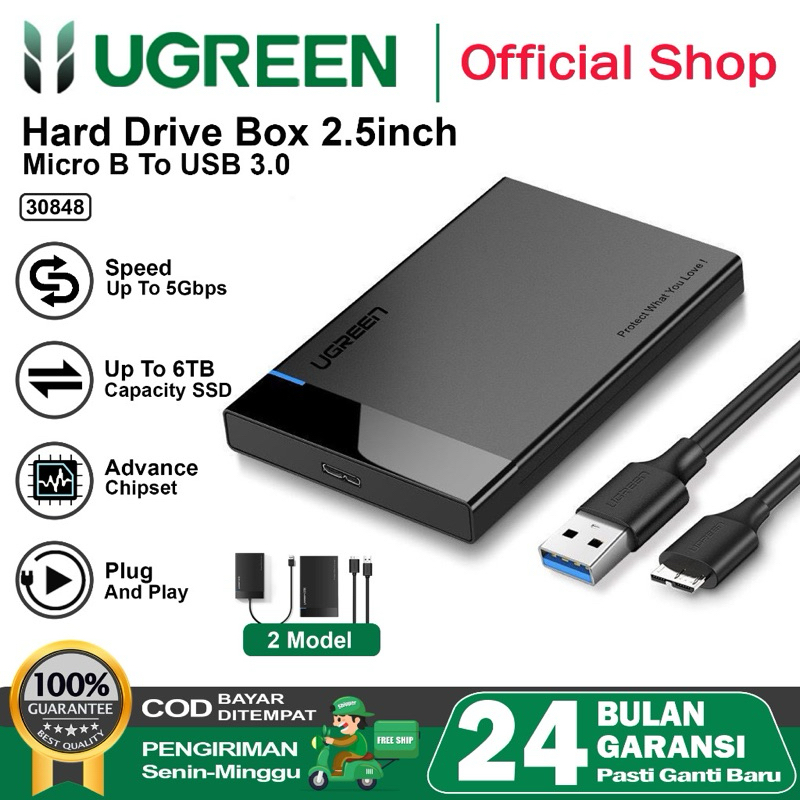 Jual UGREEN Casing Hardisk External HDD 2,5 "SATA USB 3.0 | Shopee Indonesia