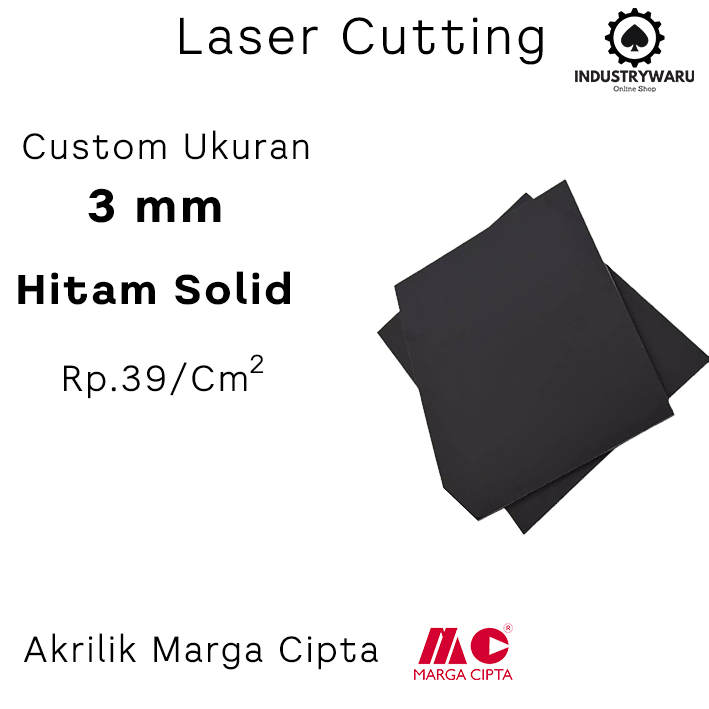 Jual Akrilik Custom Lembaran Hitam Solid 3mm | Shopee Indonesia
