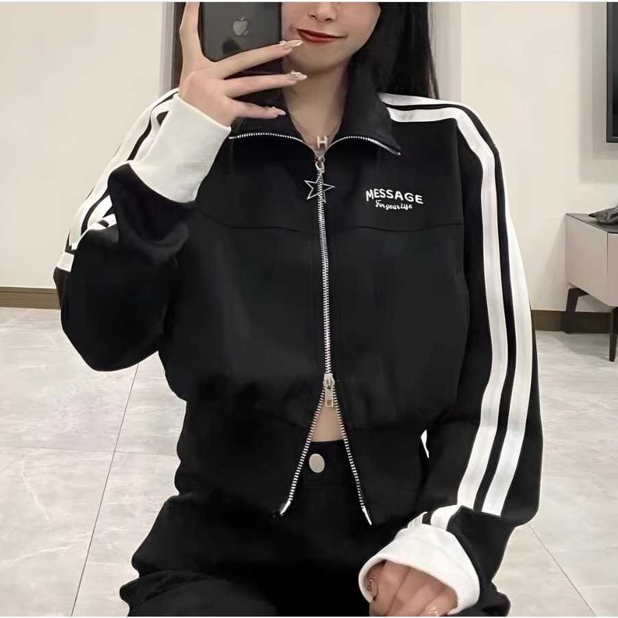 Jual jaket message croope wanita - varsity jaket - jaket bomber - jaket ...