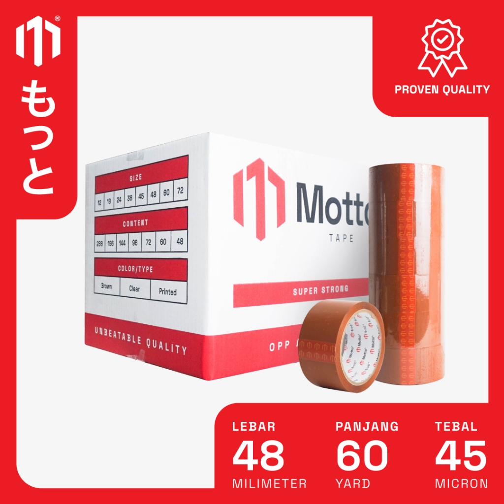 Jual Lakban Cokelat 48mm x 60 Yard - 1 Dus Isi 72 Pcs/Roll - Lakban OPP ...