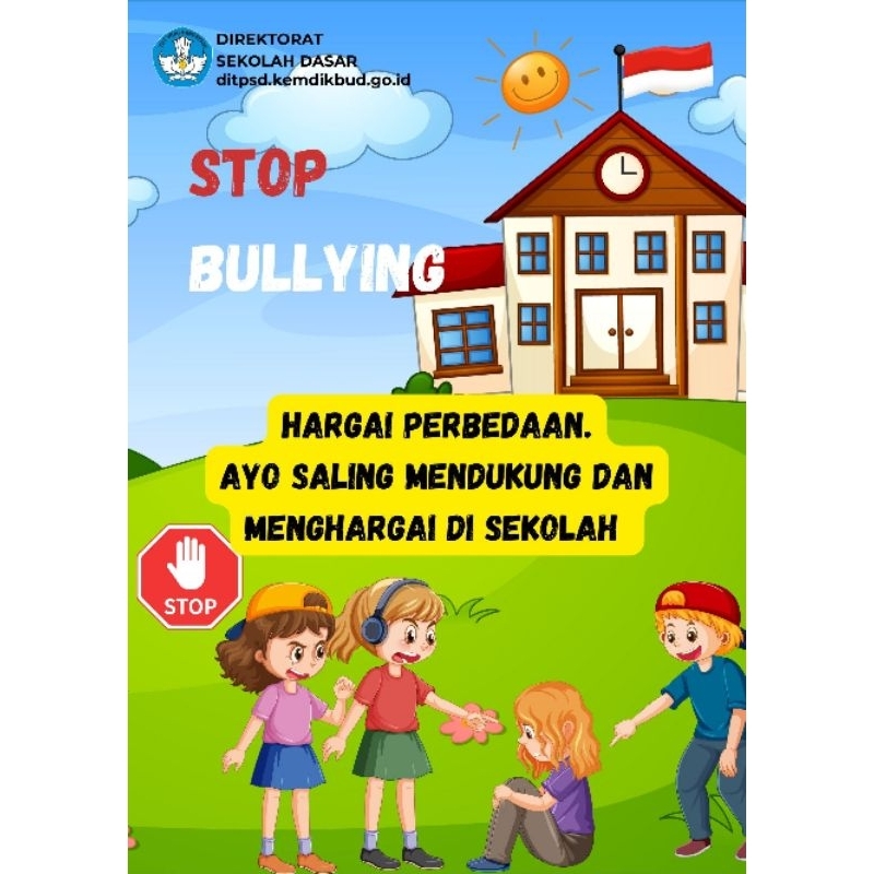Jual POSTER EDUKASI STOP1 BULLYING, POSTER STOP BULLYING SEKOLAH, POSTER A3 STOP BULLYING SD ...